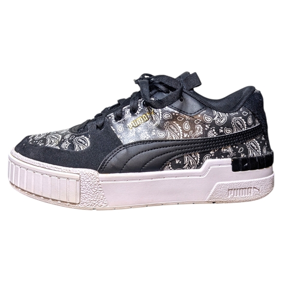 Puma | Shoes | Puma Cali Blackwhite Paisley Platform Sneakers Womens ...